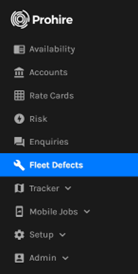 Companion – Fleet defects screen overview