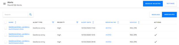 Tracker - View & resolve tracker alerts