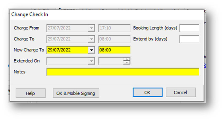 How To Extend a Booking