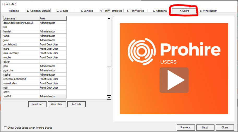 Prohire - Reseting your password