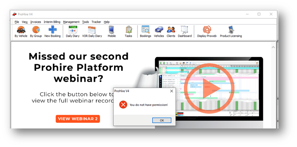 Prohire - Allowing Permissions To a Role Within Security